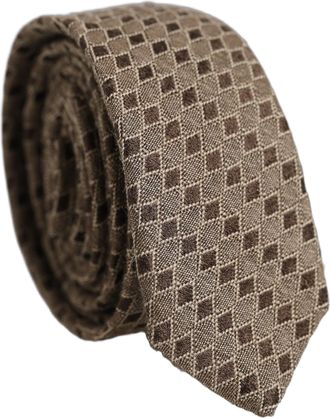 Dolce & Gabbana Wool and Silk Blend Necktie - Brown