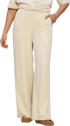 Object Lisa Wide MW Pants - - Trousers - Damen - Beige - L