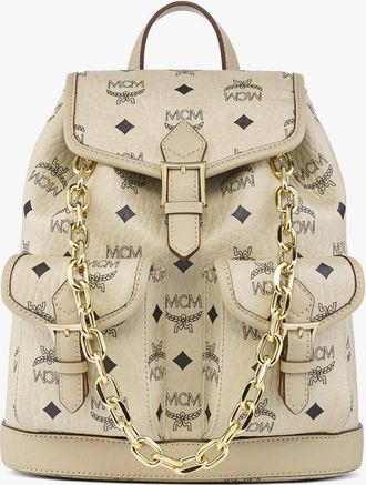 MCM Aren Kordelzug-Rucksack in Visetos