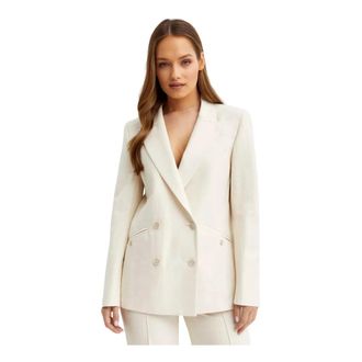 Fay Zweireihige Jacke - - Jackets - Damen - Wei&szlig; - XL