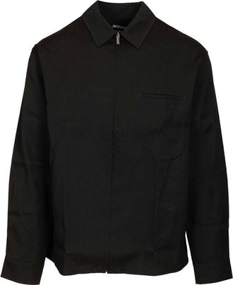 Jacquemus Homme, Chemises, Noir, Taille: XL Chemise zipp&eacute;e style workwear