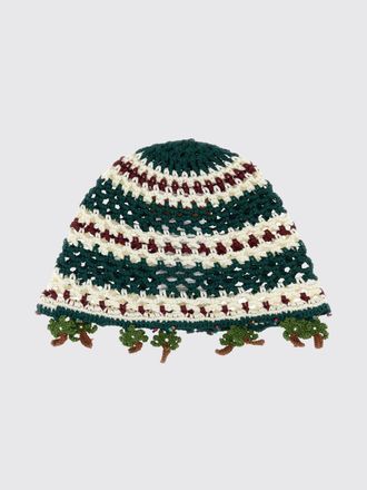 Alanui Bonnet en coton crochet&eacute; &agrave; motif ray&eacute;