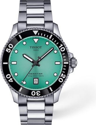 Tissot Seastar 1000 40mm, Edelstahlgeh&auml;use, 30ATM, Quarzwerk, T&uuml;rkis Herrenuhr T120.410.11.091.00