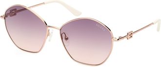 Guess Unisex GU7907 Sonnenbrille, Shiny Rose Gold, 59
