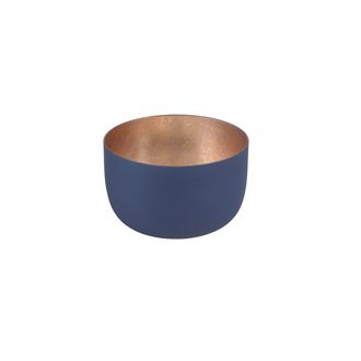 Gift Company Madras Windlicht S Midnight Blue/Gold H5Cm, D8Cm