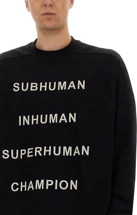 Rick Owens Cotton Sweatshirt - Black