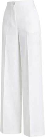 Pinko Pinko, Femme, Pantalons, Blanc, Taille: 42 FR Pantalon Large
