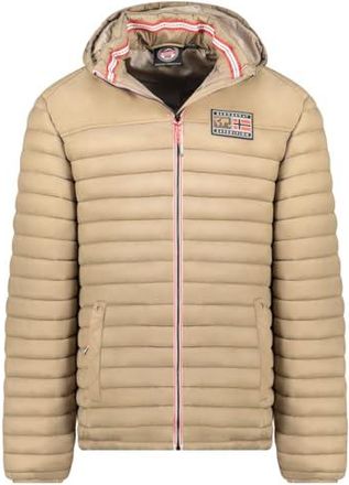 Geographical Norway Adalmo - Blouson Homme Hiver avec Capuche Ajustable - Chaud, L&eacute;ger & Confortable - Zip Contrast&eacute; - Poches Pratiques - Style Urbain Outdoor - Casual Qu