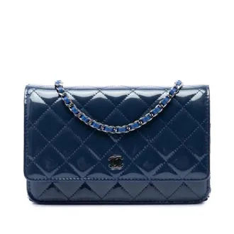 Chanel unisex, Pre-owned, Bleu, Taille: ONE Size Portefeuille sur cha&icirc;ne Pre-owned