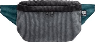 PP-Berlin Bauchtasche eckig, Cord Grau/Schwarz/Petrol, vegan, Handmade in Berlin f&uuml;r Damen, Herren, Unisex. Hipbag, Crossbody Bag, Schultertasche, H&uuml;fttasche