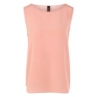 Marc Cain Seidentop mit Spitze und Colourblocking - - Tops - Damen - Beige - S