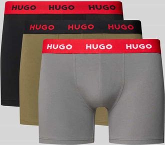 HUGO BOSS Pants mit kontrastfarbenem Logo-Bund im 3er-Pack