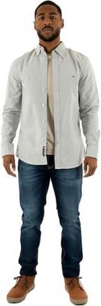 Tommy Jeans Chemise Homme Stripe Oxford Slim Fit, Multicolore (Dark Night Navy Stripe), XXL