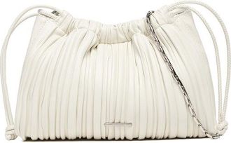 Calvin Klein Handtasche Drawstring Plisse Crossbody LV04F3076G Weiß