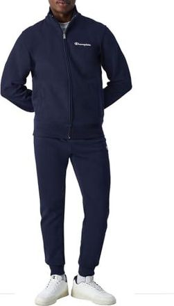 Champion Legacy Script Shop Color Block (220290) -Soft Compact Powerblend Fleece High-Neck Surv&ecirc;tement de Sport, Bleu (BS501), XXL Homme