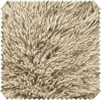 Novely SHADY - Plüschstoff | 1 lfm Meterware | kuscheliger Dekostoff | Ultraweicher Zottelplüsch | Flauschiger Hochfloor und Langhaar Farbe: 14 Beige