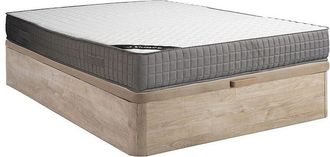 Vente-Unique Ensemble 140 x 190 cm sommier coffre naturel clair + matelas mousse et accueil m&eacute;moire de forme 11 zones &eacute;p.22cm - DANEVO de YSM&Eacute;E