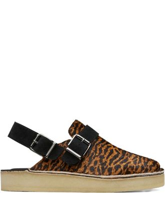 Clarks mules Trek à motif animalier - Marron
