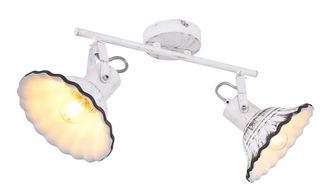 Globo Lighting Globo Strahler Metall weiss getüncht schwarz Keramik weiß schwarz 54050-2