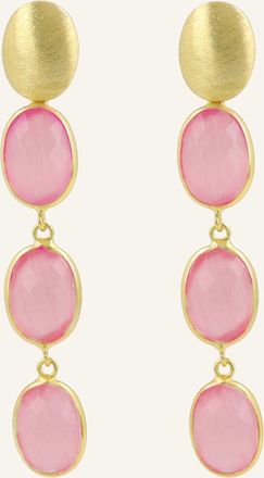 Lott. Gioielli Lott.Gioielli Ohrh&auml;nger April Ce Qu Three Framed Stones Sunset Pink By Glambou gold
