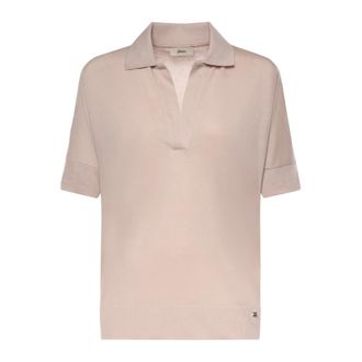 Herno Kurz&auml;rmeliges Poloshirt - - Tops - Damen - Rosa - M
