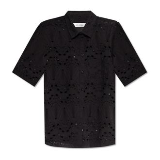 Gestuz Durchbrochenes Hemd - - Blouses & Shirts - Damen - Schwarzk - M