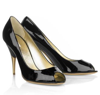 Miu Miu Peep-Toe Patent Pumps Size 38
