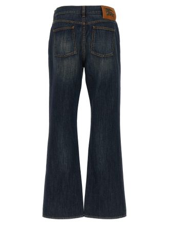 Burberry Womens Blue Cotton Flared Jeans Clothing