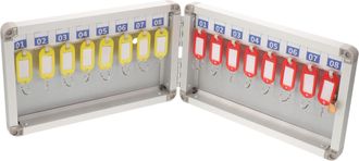 Cabilock Wandmontierter Schl&uuml;sselkasten mit F&auml;chern Abschlie&szlig;bar Inklusive Schl&uuml;sselanh&auml;nger Gro&szlig;er Stauraum Einfache Installation f&uuml;r Haus B&uuml;ro Immobilienverw