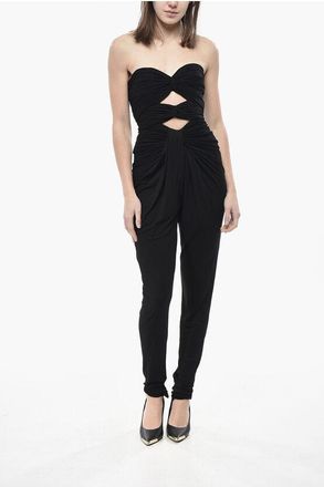 Saint Laurent Strapless Jumpsuit with Front Cut-outs size 1