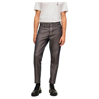 HUGO BOSS Herren 634 Tapered-Fit Jeans aus Denim in Metallic-Optik Gemustert 34/32