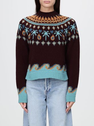 Alanui Pull &agrave; col rond en laine vierge avec motif jacquard ethnique