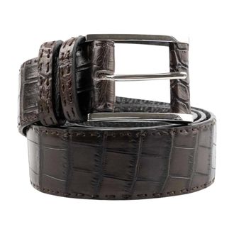Kiton Homme, Accessoires, Brun, Taille: 115 CM Crocodile Leather Belt