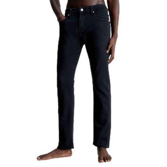 Calvin Klein Jeans Calvin Klein Jean Homme Slim Taille Mi-Haute, Noir (Denim Black), 34W/30L