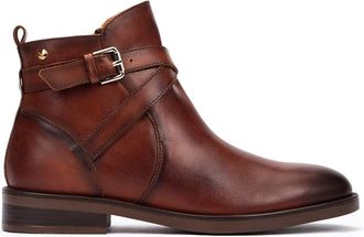 Pikolinos Flache Stiefeletten in Leder PUERTOLLANO für Frauen Farbe Cognac
