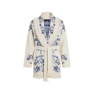 Alanui Island Roots Foulard Fringed Cardigan