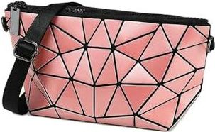 Generic NYSBH Sac &agrave; bandouli&egrave;re pour femme avec cha&icirc;ne et motif g&eacute;om&eacute;trique lumineux, rose