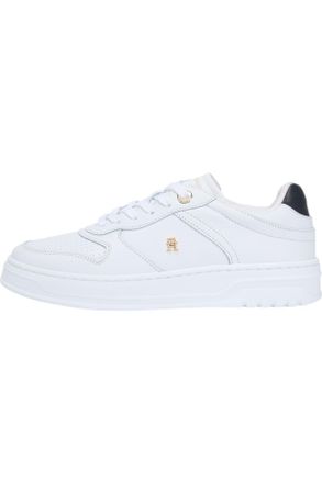 Tommy Hilfiger Damen TH Sporty Cupsole Corp FW0FW09025 Low-Top, Wei&szlig; (Wei&szlig;), 39, White, 39 EU