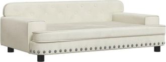 vidaXL Kindersofa Creme 90x53x30 cm Samt - Vidaxl