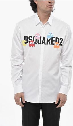 Dsquared2 PAC-MAN Cotton Poplin Shirt RELAXED DAN Printed size 52