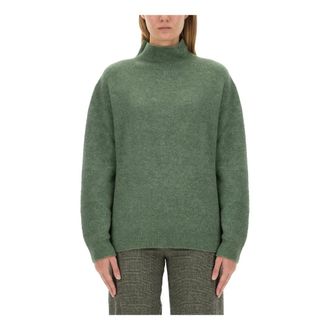 Alysi Maglia Super Soft Collo Alto - - Knitwear - Damen - Gr&uuml;n - L