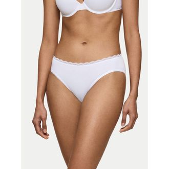 Triumph Klassischer Damenslip Feel Of Cotton 10224973 Weiß