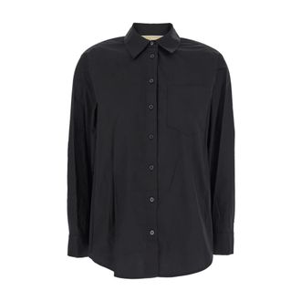 Michael Kors Schwarzes Popeline Button-Down-Hemd - - Blouses & Shirts - Damen - Schwarzk - 2XL