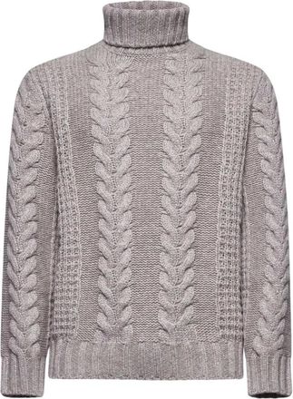 Brunello Cucinelli Homme, Pulls, Brun, Taille: XL Pull ras du cou en cachemire