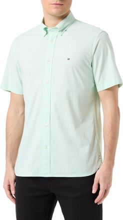 Tommy Hilfiger Herren Hemd Freizeithemd, Grün (Mint Gel / Multi), XS