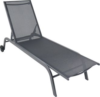 VCM Sonnenliege rollbar | Ma&szlig;e ca. L. 192 x H. 32 x B. 58 cm | Liegestuhl mit Verstellbarer R&uuml;ckenlehne | Strandliege - Sonlas 192x58