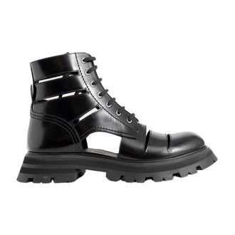 Alexander McQueen Schwarze Wander Schn&uuml;rstiefel - - Shoes - Damen - Schwarzk - 38 EU