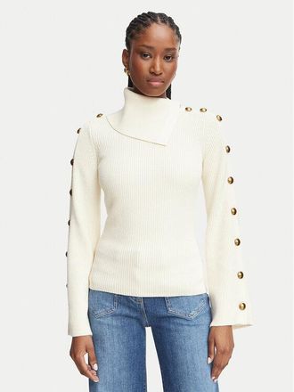 Elisabetta Franchi Rollkragenpullover MK-03S-66E2-V420 Hellbraun Slim Fit