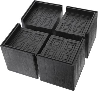 BESPORTBLE 4 St&uuml;ck M&ouml;bel Erh&ouml;hung aus Gummi 3 Zoll Quadratische Bettf&uuml;&szlig;e M&ouml;bel Gummipolster f&uuml;r Bett Schrank Waschmaschine rutschfeste M&ouml;belerh&ouml;hung f&uuml;r Mehr Sta