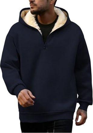 Generic Sweat &agrave; capuche uni l&eacute;ger pour homme - Sweat &agrave; capuche &agrave; carreaux &agrave; manches longues - D&eacute;contract&eacute; - Tendance - Pour entra&icirc;nement int&eacute;rieur et ext&eacute;rieu